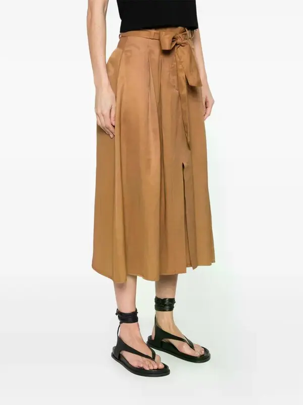 KAOS Pleated A-line Midi Skirt