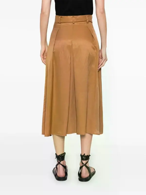 KAOS Pleated A-line Midi Skirt