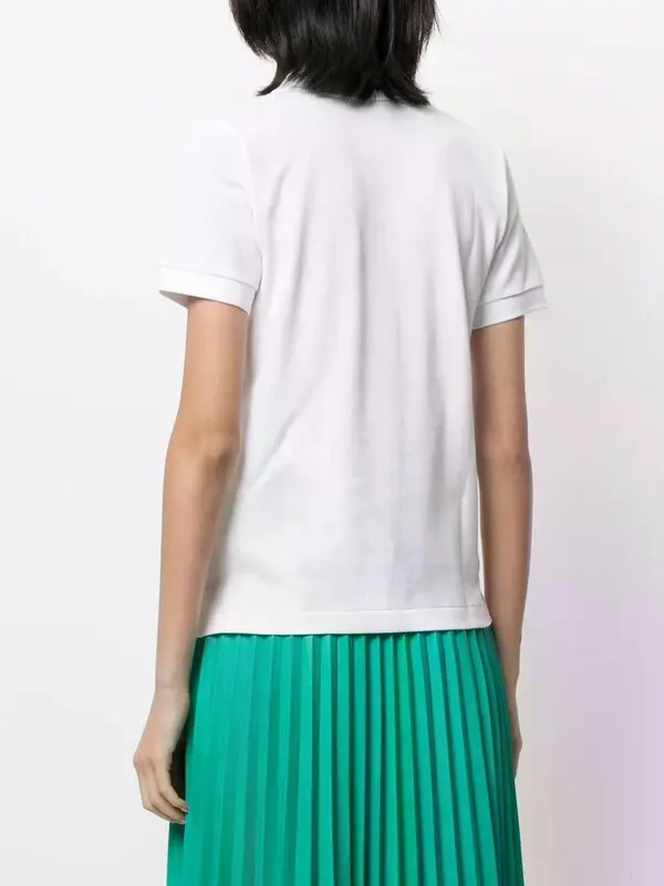 Play Comme Des Garcon Heart Logo-patch Polo Shirt - White