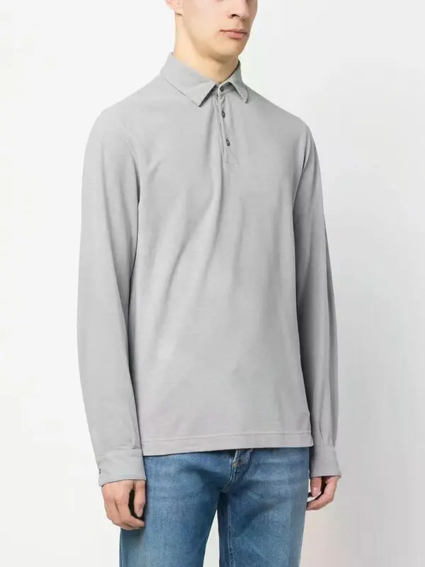 ZANONE Ice Cotton Polo Shirt - Grey