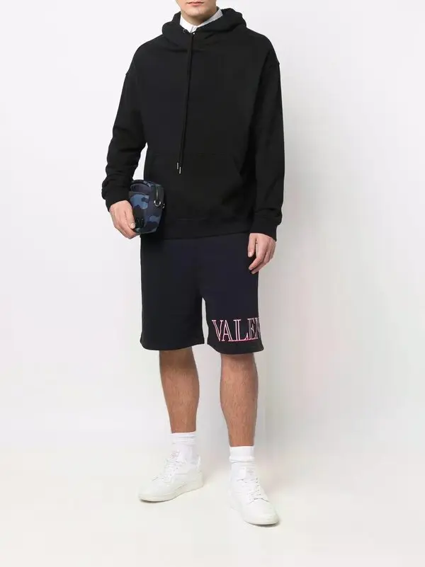 Valentino Garavani Logo Printed Drop-crotch Shorts