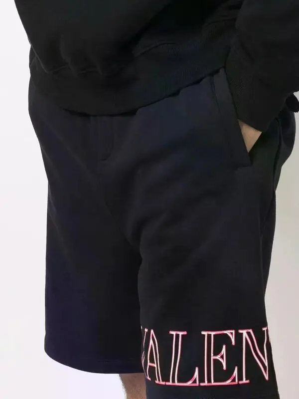 Valentino Garavani Logo Printed Drop-crotch Shorts