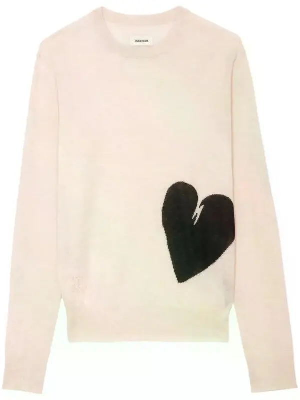 Zadig&Voltaire Pravis Heart Sweater - Neutrals