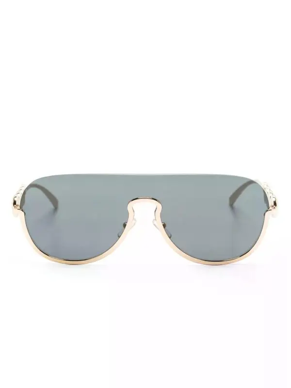 Versace Medusa Head Navigator-frame Sunglasses - Grey