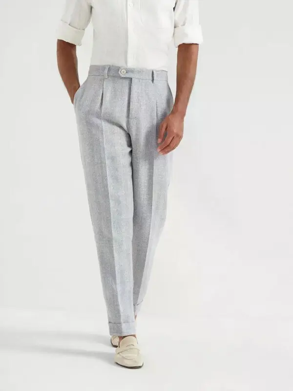 Brunello Cucinelli Houndstooth Tailored Trousers