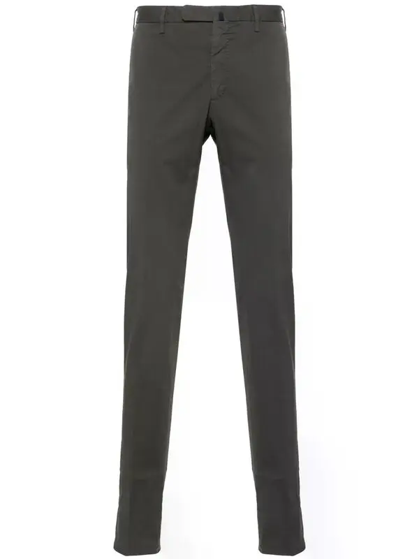 Incotex Tapered-leg Cotton Trousers - Grey