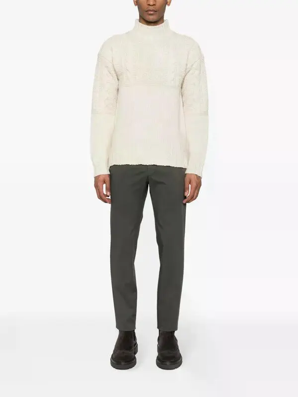 Incotex Tapered-leg Cotton Trousers - Grey