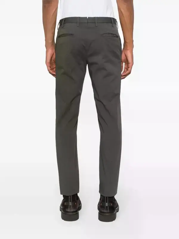Incotex Tapered-leg Cotton Trousers - Grey
