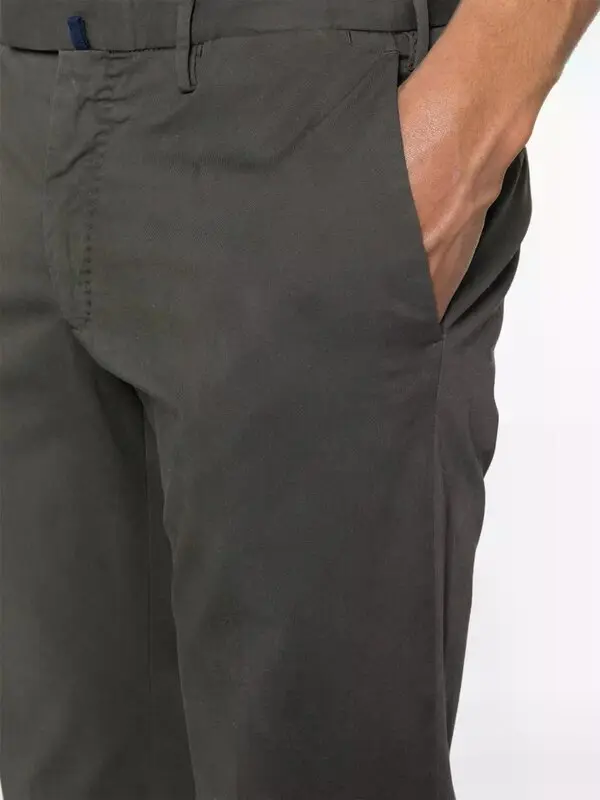 Incotex Tapered-leg Cotton Trousers - Grey