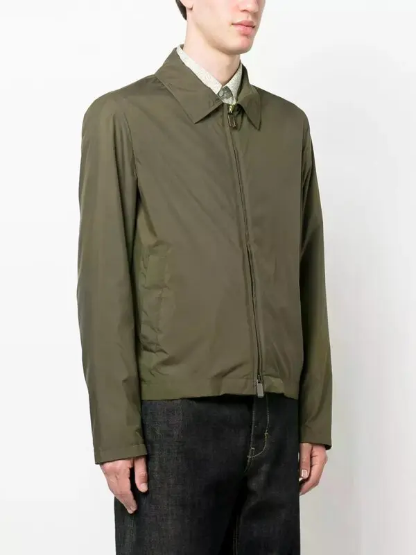 Canali Goatskin Zip-up Shirt Jacket