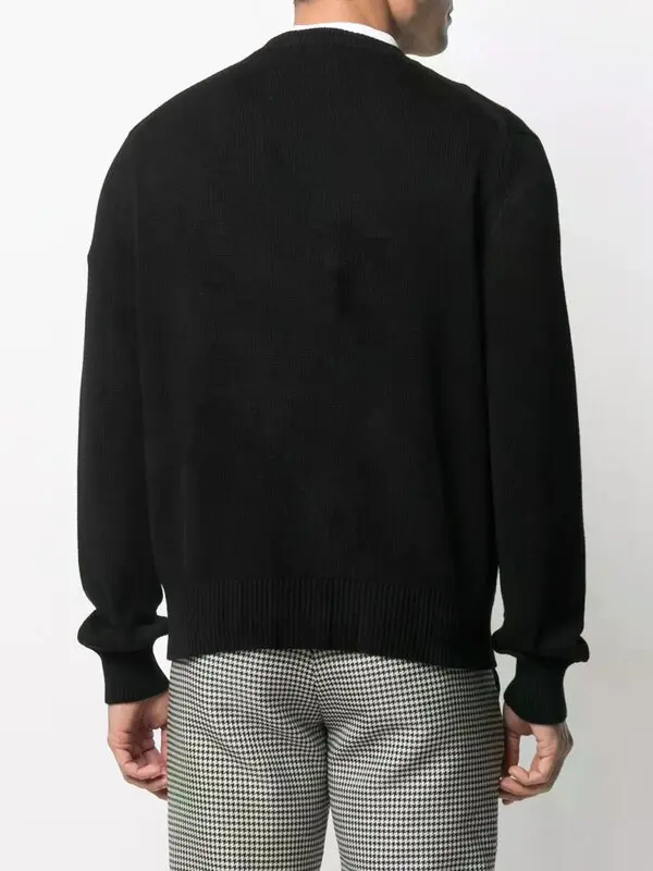 Alexander McQueen Logo-embroidered Knitted Jumper