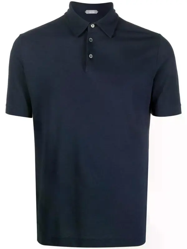 ZANONE Ice Cotton Polo Shirt - Blue