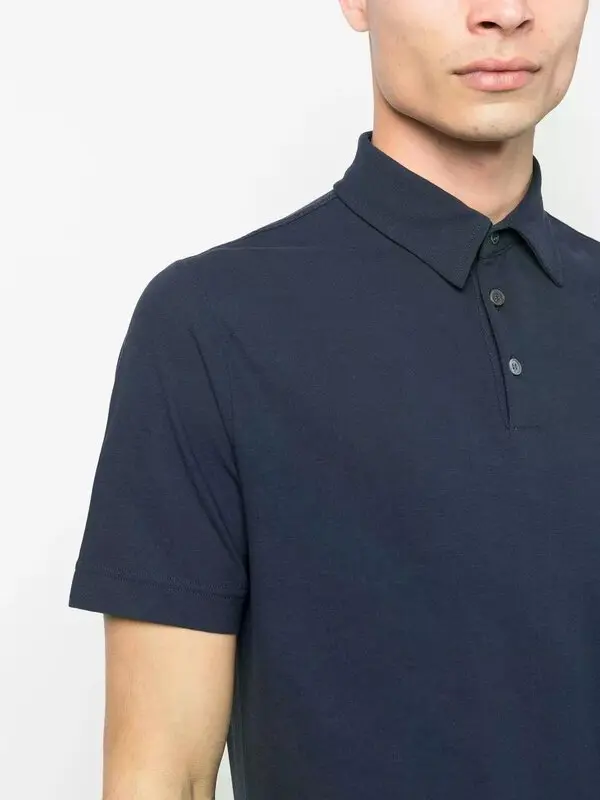 ZANONE Ice Cotton Polo Shirt - Blue