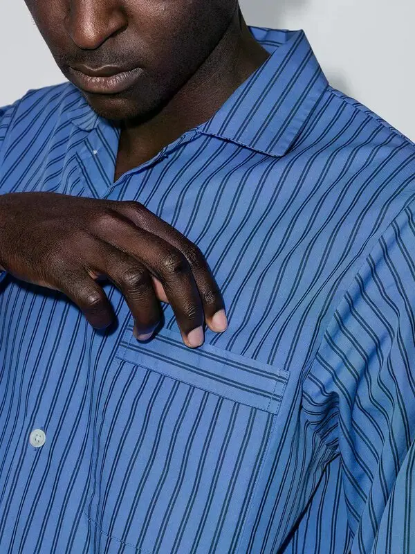 TEKLA Striped Poplin Pajama Shirt