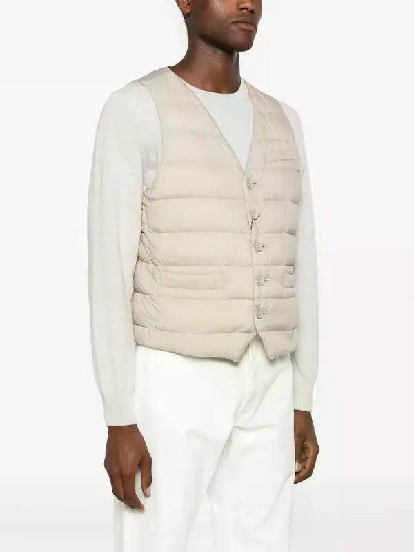 Herno Quilted Down Gilet - Brown