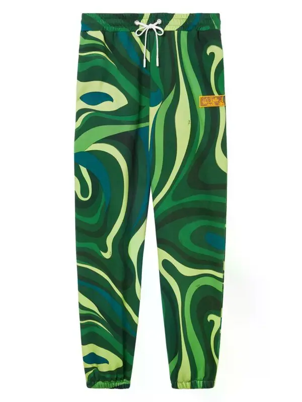 Emilio Pucci Marmo-print Track Pants - Green