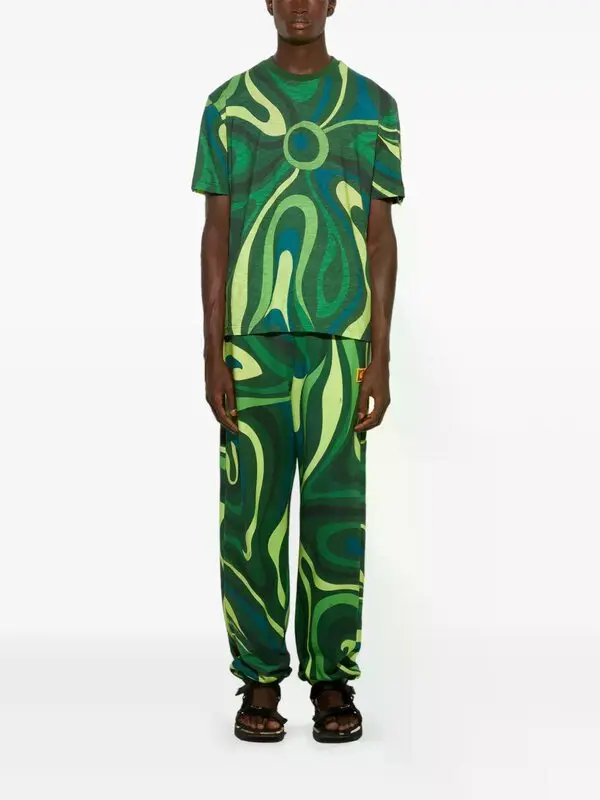 Emilio Pucci Marmo-print Track Pants - Green