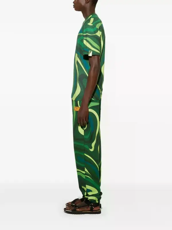 Emilio Pucci Marmo-print Track Pants - Green