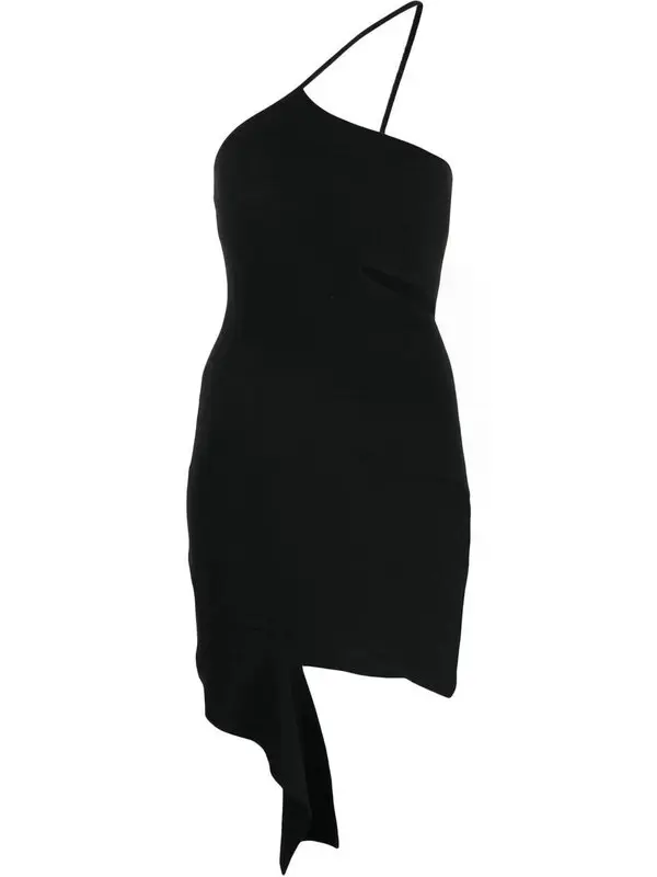 ANDREĀDAMO Asymmetric Bodycon Mini Dress