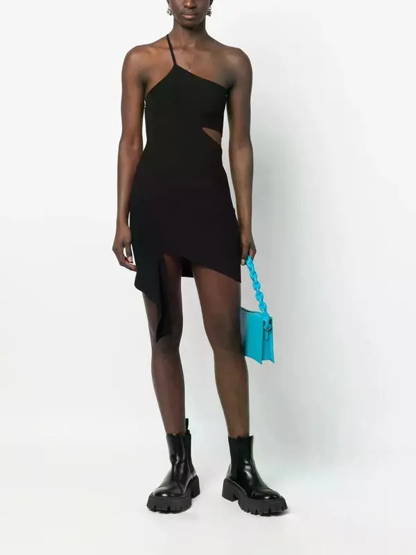 ANDREĀDAMO Asymmetric Bodycon Mini Dress