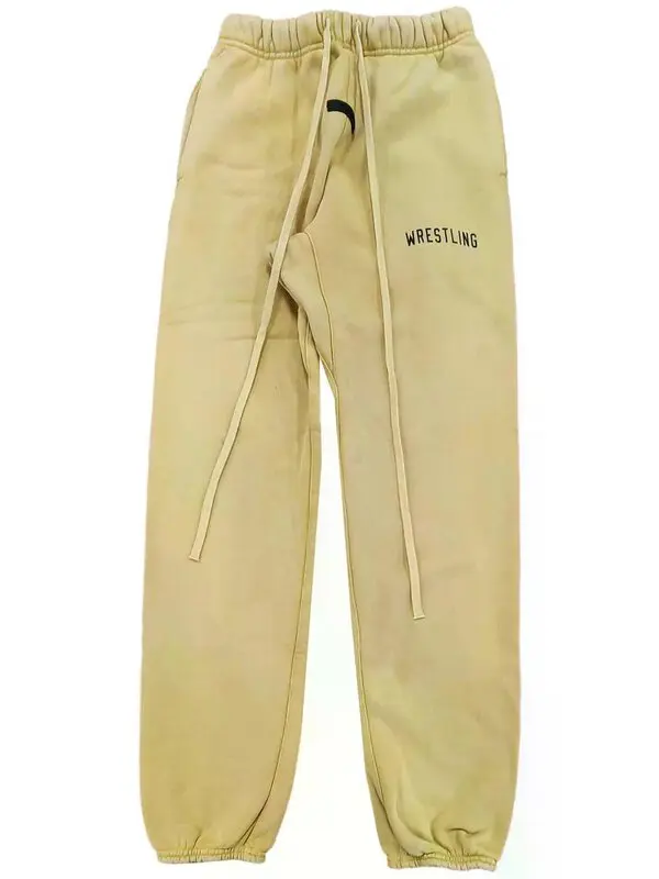 Fear Of God Slogan-print Track Pants - Neutrals