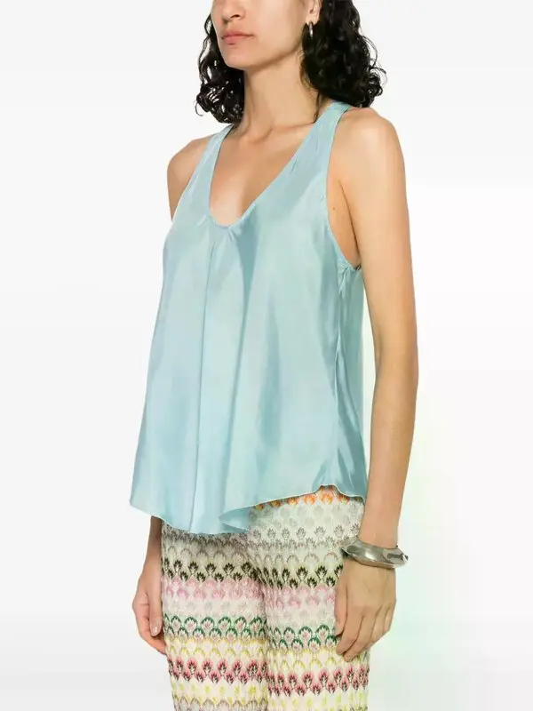 FORTE_FORTE Sleeveless Silk Top