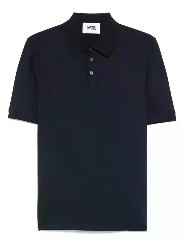 Alpha Studio Short-sleeve Polo Shirt - Blue