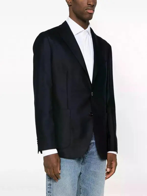 Boglioli Single-breasted Virgin Wool Blazer - Blue