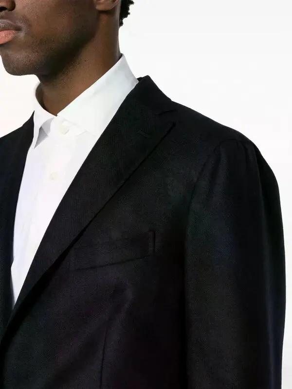 Boglioli Single-breasted Virgin Wool Blazer - Blue