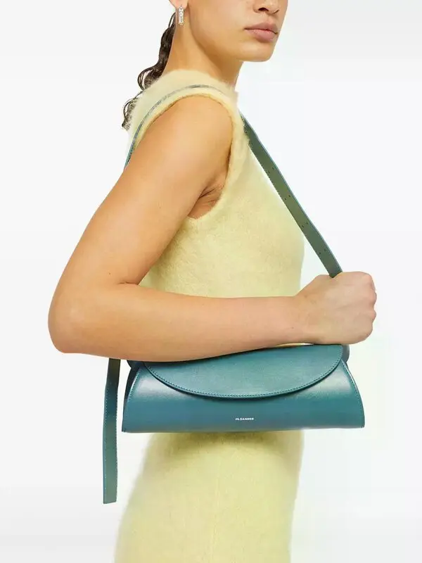 JIL SANDER Small Cannolo Shoulder Bag - Blue