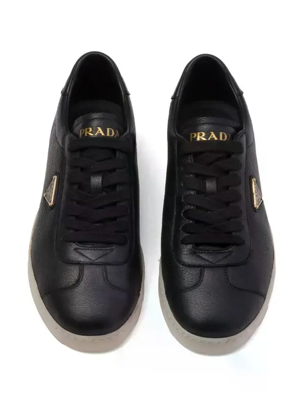 Prada Triangle-logo Leather Sneakers