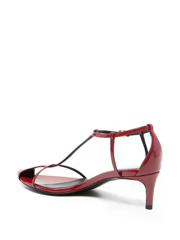 Khaite Bella Leather Sandals - Red