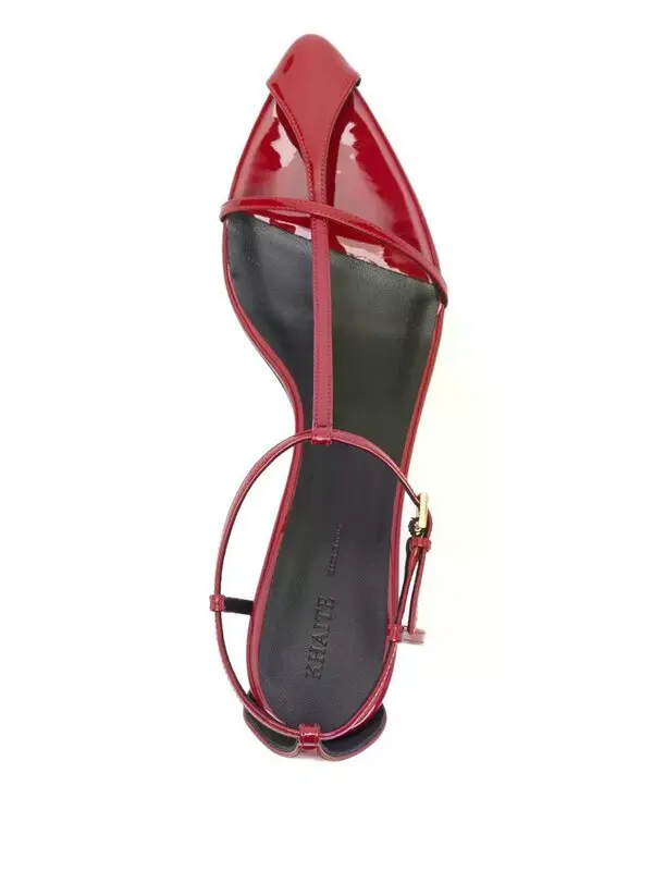 Khaite Bella Leather Sandals - Red