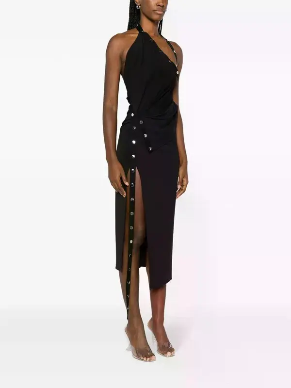Attico One-shoulder Asymmetric Midi Dress