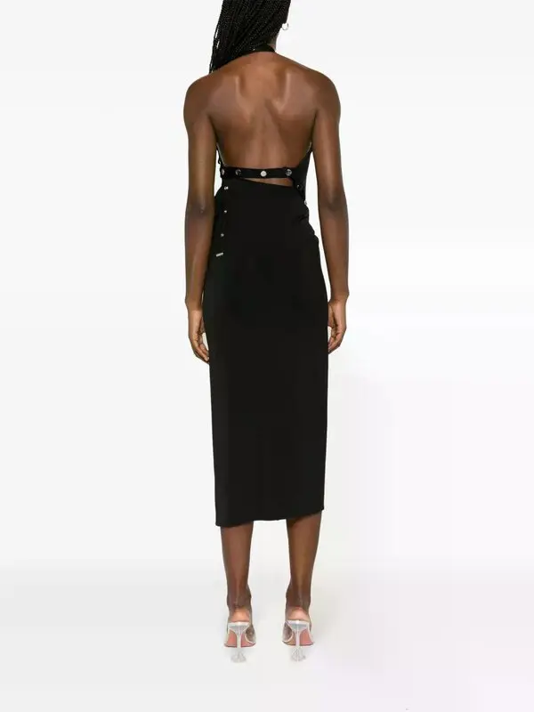 Attico One-shoulder Asymmetric Midi Dress
