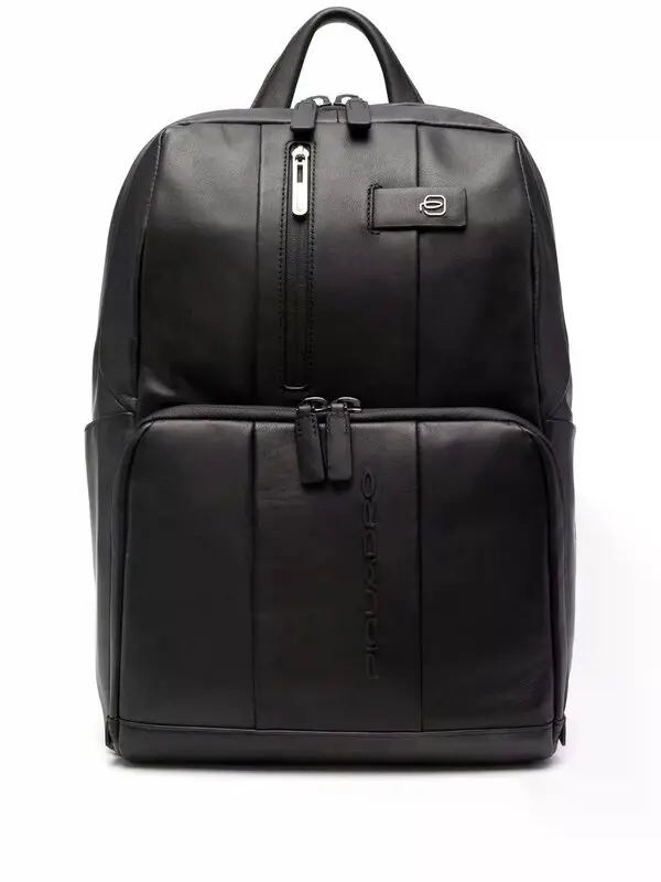 PIQUADRO Panelled Leather Backpack