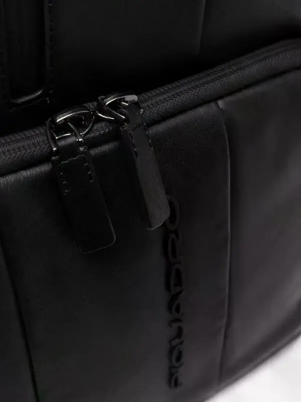 PIQUADRO Panelled Leather Backpack