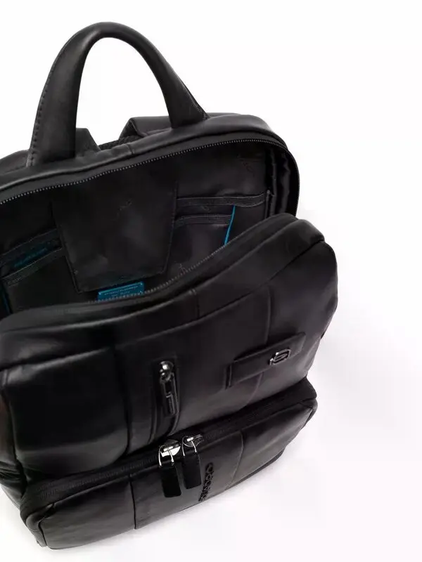 PIQUADRO Panelled Leather Backpack