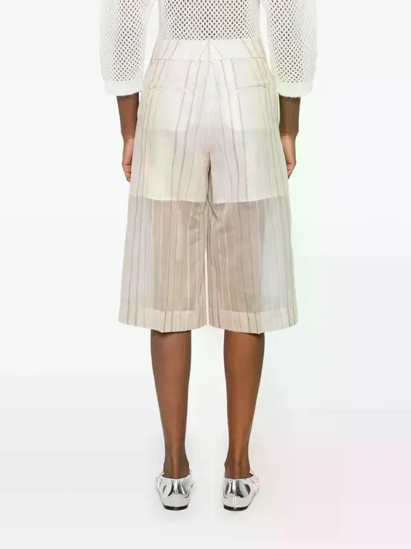 Peserico Striped Knee-length Shorts