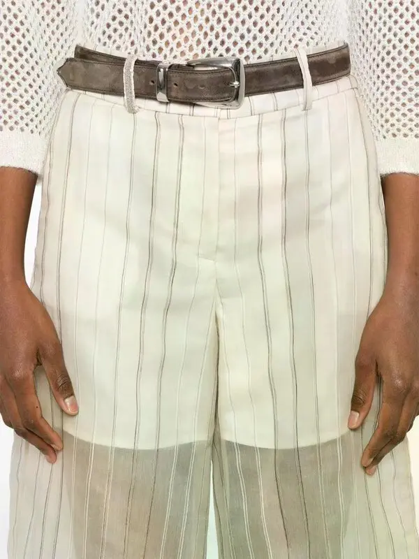 Peserico Striped Knee-length Shorts