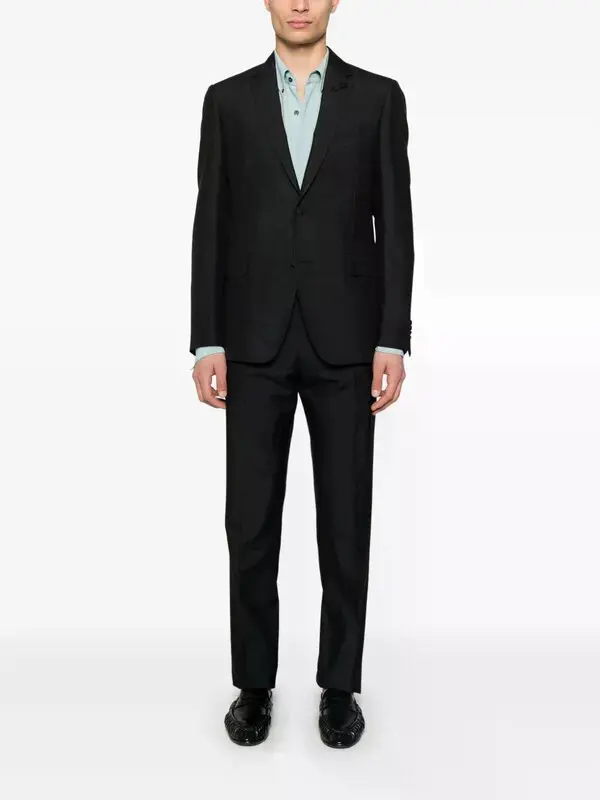 LARDINI Brooch-detail Suit - Black