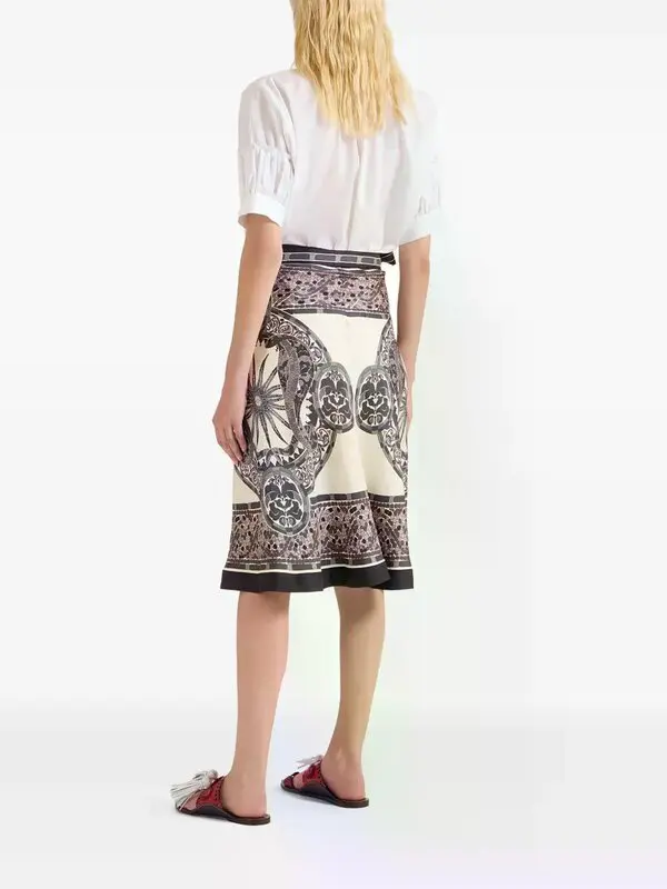 La DoubleJ Silk Pareo Skirt - Grey