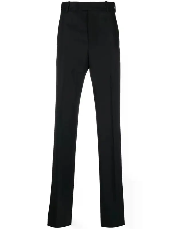 Alexander McQueen Straight-leg Wool Trousers - Black