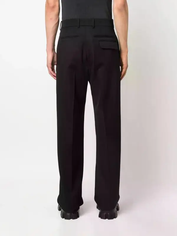 Alexander McQueen Straight-leg Wool Trousers - Black