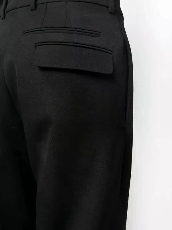 Alexander McQueen Straight-leg Wool Trousers - Black