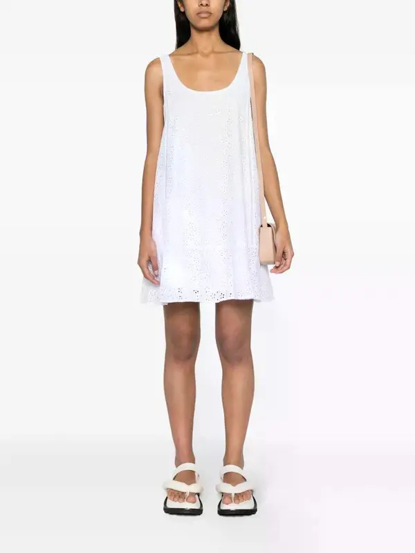 Kenzo Broderie-anglaise Sleeveless Minidress