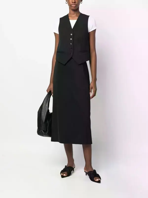 THE ROW High-waisted Midi Skirt