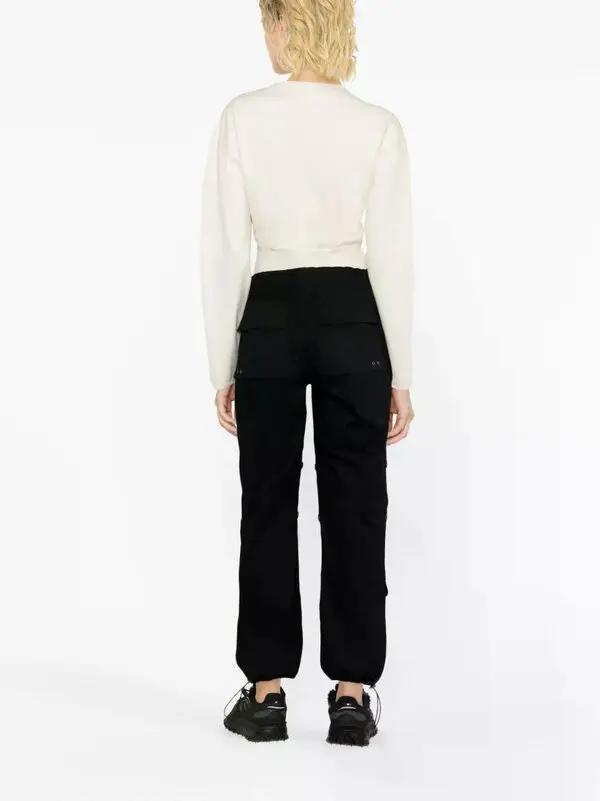 GENNY Sheer-paneling Cotton T-shirt
