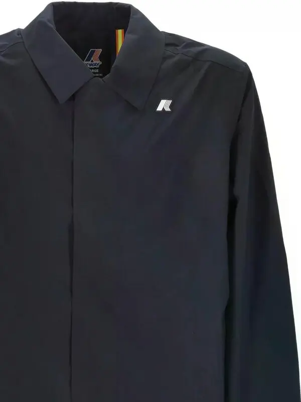 K-WAY Logo Patch Trench Coat