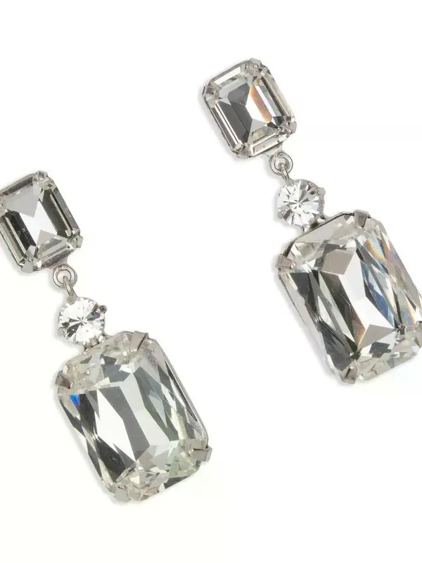 JENNIFER BEHR Justine Crystal-embellished Earrings - Silver